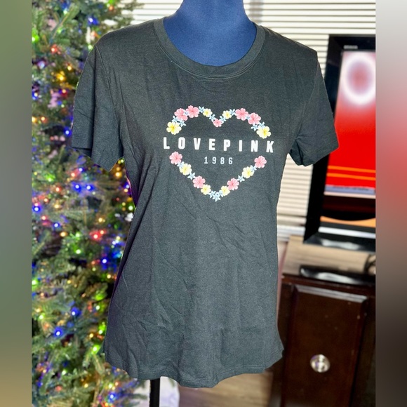 PINK Victoria's Secret | Tops | New Pink Victorias Secret Black Love ...